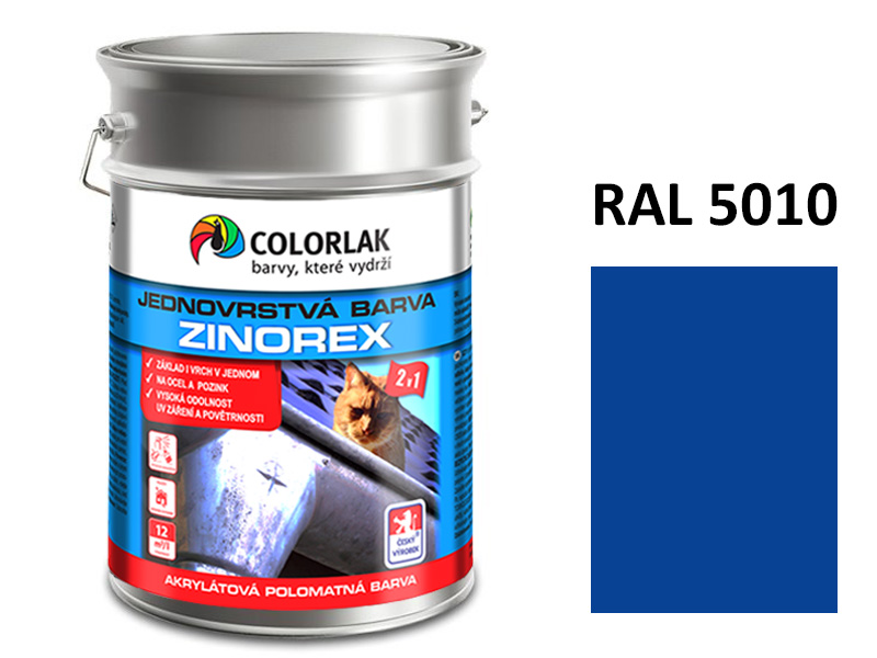 Barva na pozink | ZINOREX S 2211 | modrá RAL 5010