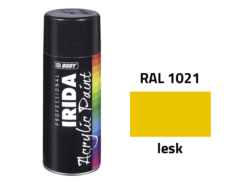 Sprej RAL 1021 400 ml - IRIDA BODY akrylát žlutý